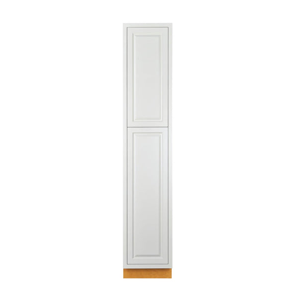 Pantry Vintage White Inset Raised Panel Cabinet 93 Tall 18 Wide RTA Wholesalers