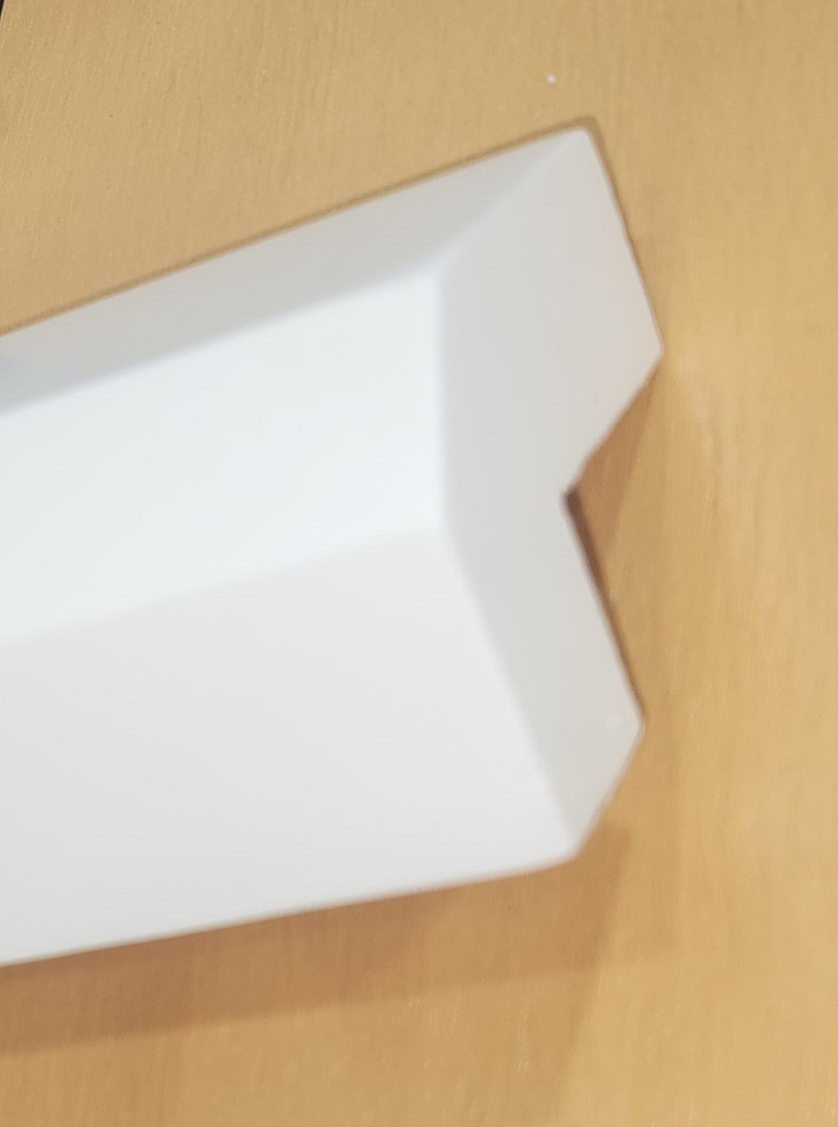 29 Newport White Double Shaker 1-1/4" Overlay Light Rail Molding Trim ...