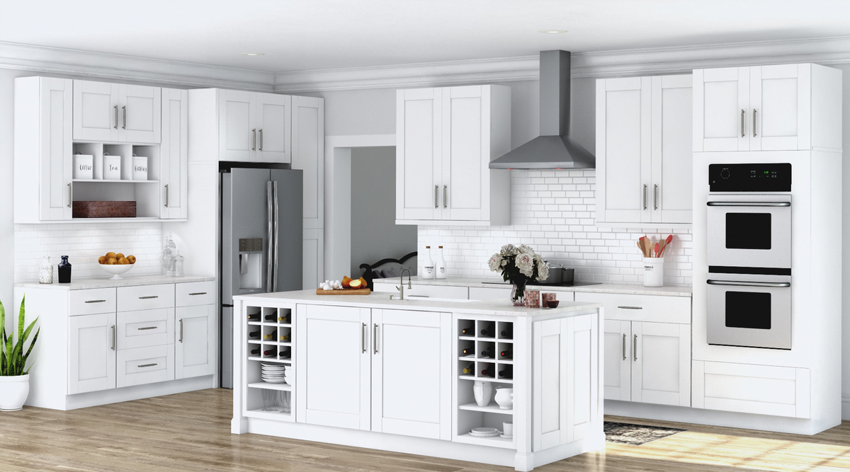 White Shaker Inset Kitchen Cabinets & Overlay Shaker | RTA Cabinets ...