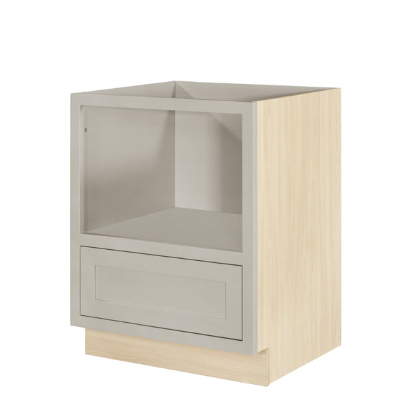 Tuscan Gray Inset Shaker Microwave Base Cabinet - 27" - RTA Wholesalers