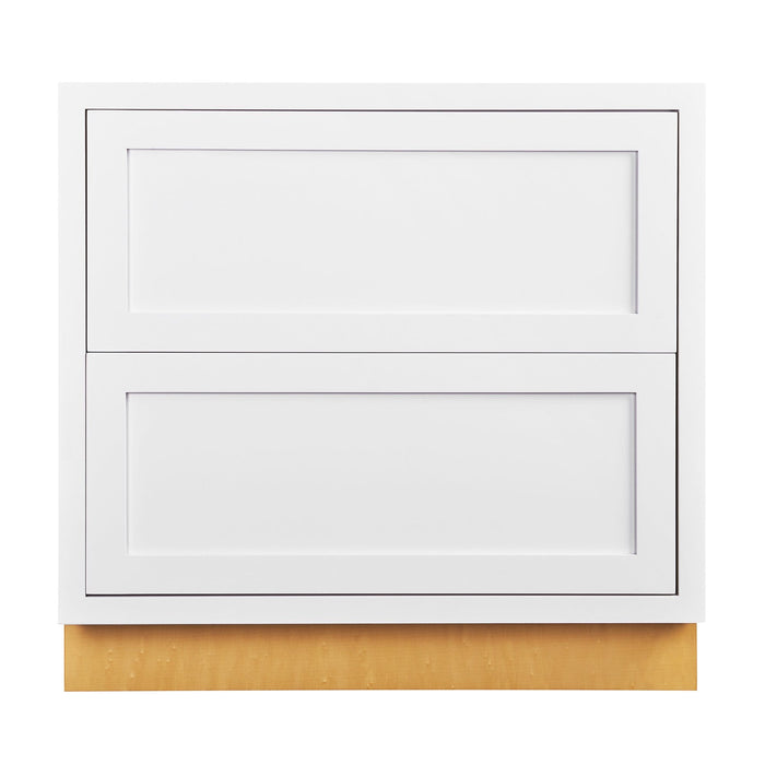 2 Drawer Base Custom Inset Cabinet 9", 12", 15", 18", 21", 24", 27", 30 ...