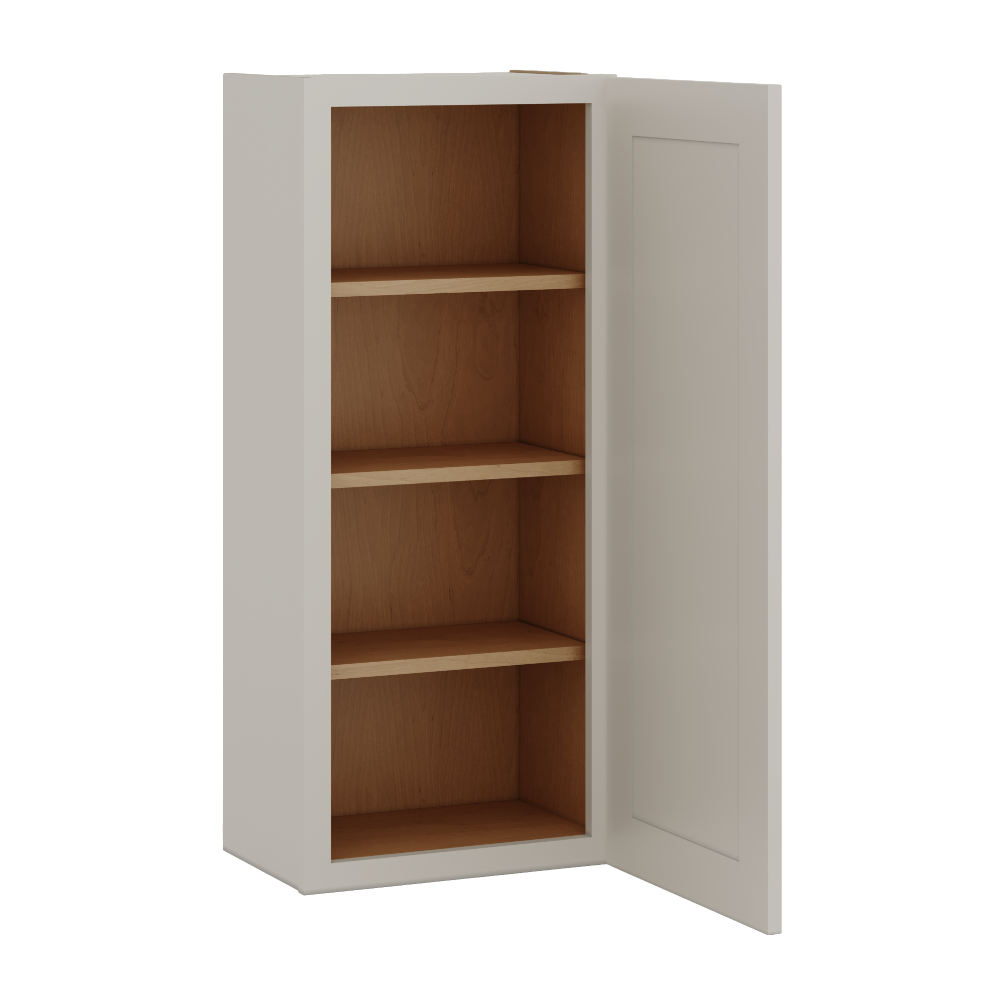 42" Tall 27LGDS Laguna Gray Double Shaker Wall Cabinet - Single Door 9 ...