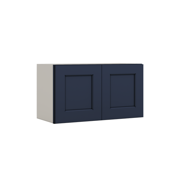 15" Stackable Blue Shaker Double Door Cabinet - RTA Wholesalers