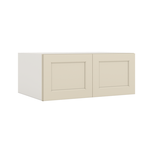 36"W x 24"D Manhattan Cream Shaker 1-1/4 Overlay Wall Cabinet - RTA ...