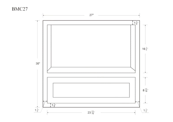 30" Microwave Base Cabinet Overlay Huntington Cinder Double Shaker ...