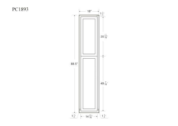 Pantry 93" Tall 18' & 21" Wide Inset Cabinet - RTA Wholesalers