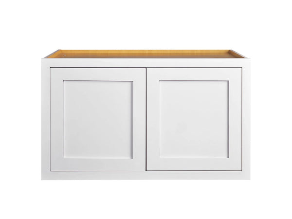 wall-cabinet-36-w-24-d-snow-white-inset-shaker-refrigerator-wall ...