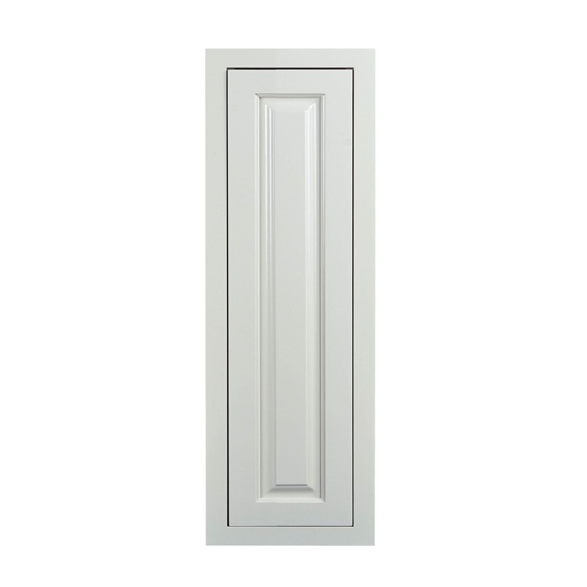39" Tall Vintage White Inset Raised Panel Wall Cabinet - Single Door 9 ...
