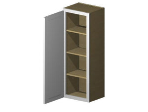 36" Tall Wall Modern Euro Slab Cabinet - Single Door 9", 12", 15", 18 ...