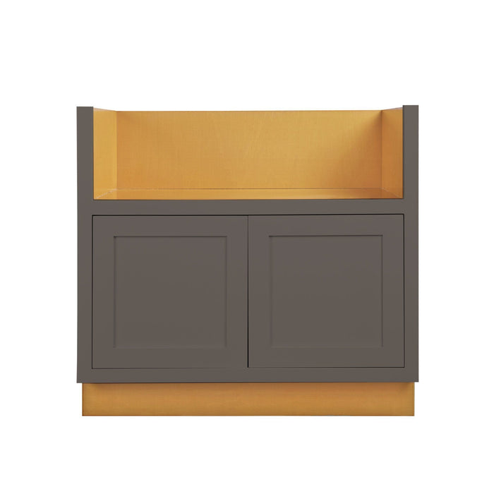 Farm Sink Base Dark Gray Inset Shaker Cabinets 33" or 36"