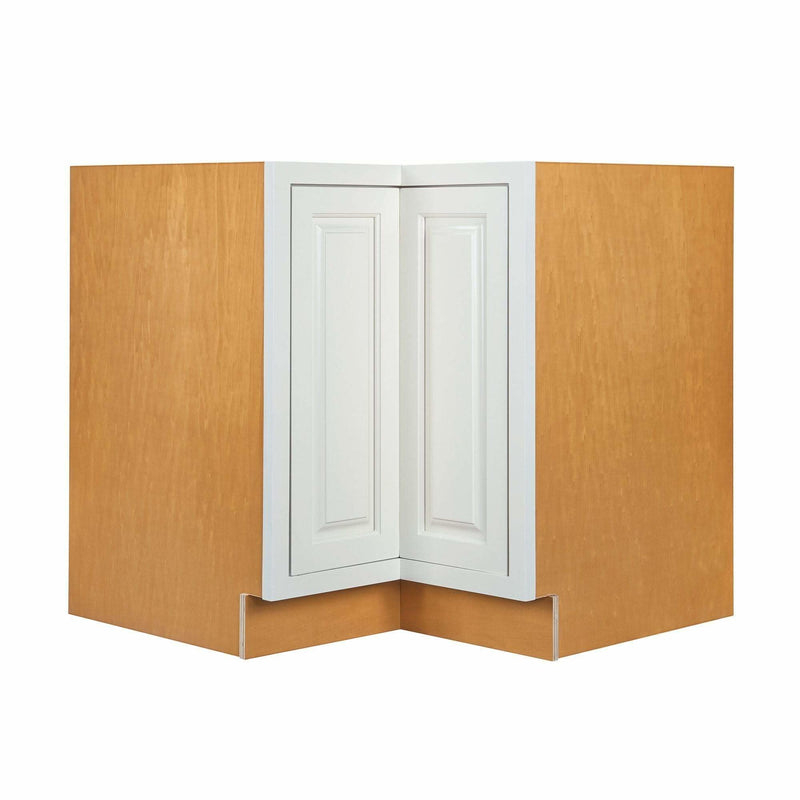 Lazy Susan Base Vintage White Inset Raised Panel Cabinets 33" & 36"