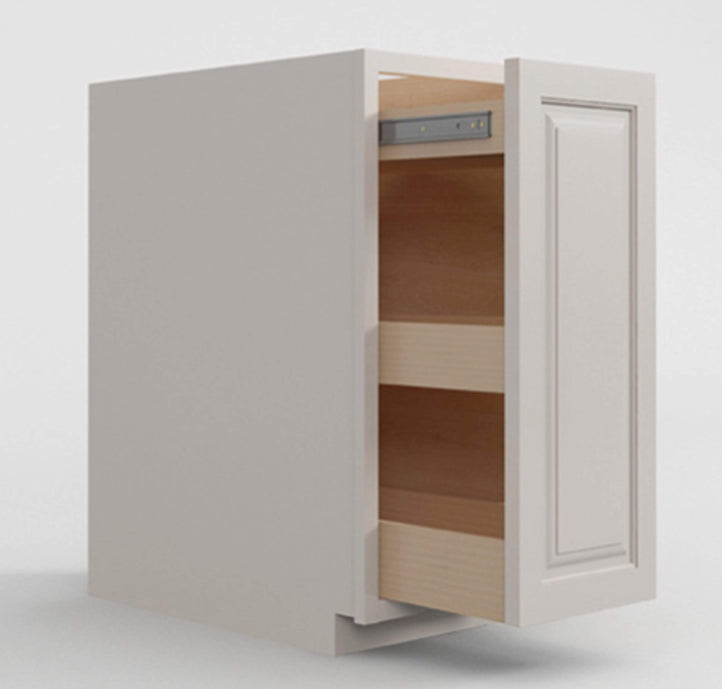 Vintage White Inset Raised Panel Spice Rack Pull Out Base Cabinet 9 ...