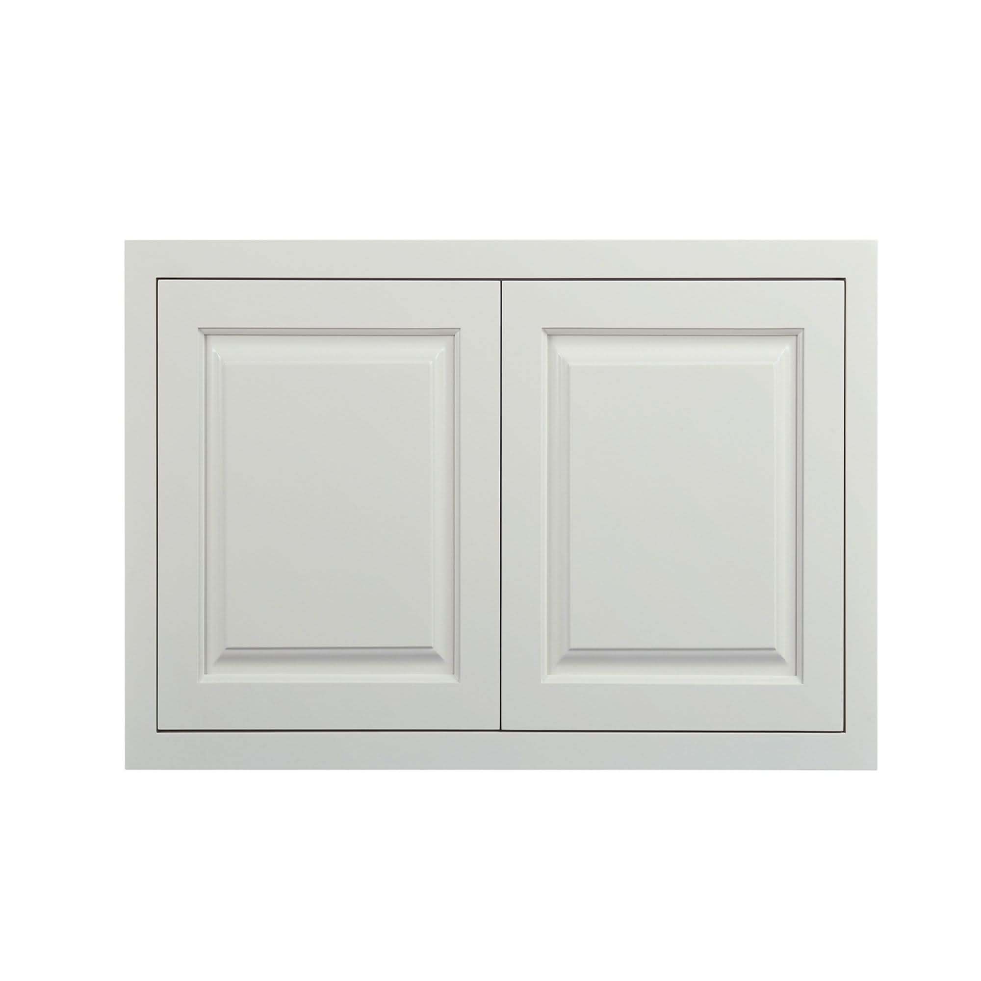 30" Wide Bridge Vintage White Inset Wall Cabinet - Double Door 12", 15 ...