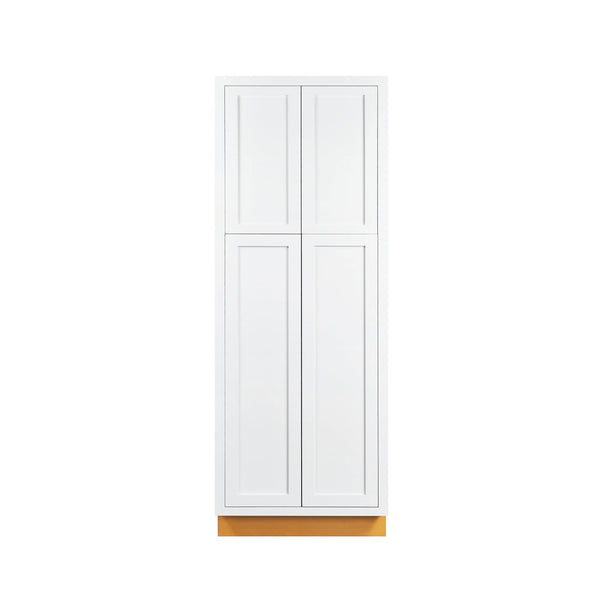 Pantry 84" Tall 24", 30" & 36" Wide Snow White Inset Shaker Cabinet ...